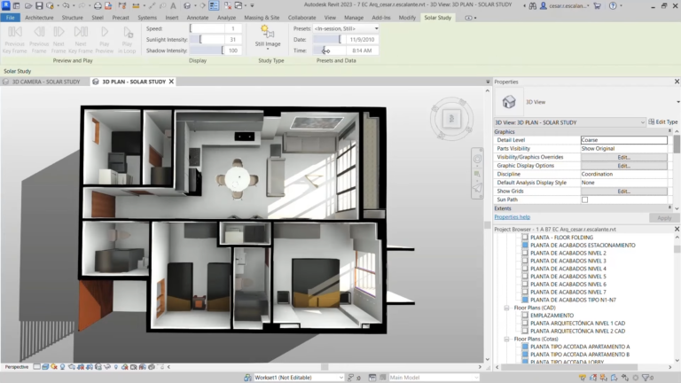 Revit_2023_Screenshot_2_Interactive solar studies - ArchSupply.com
